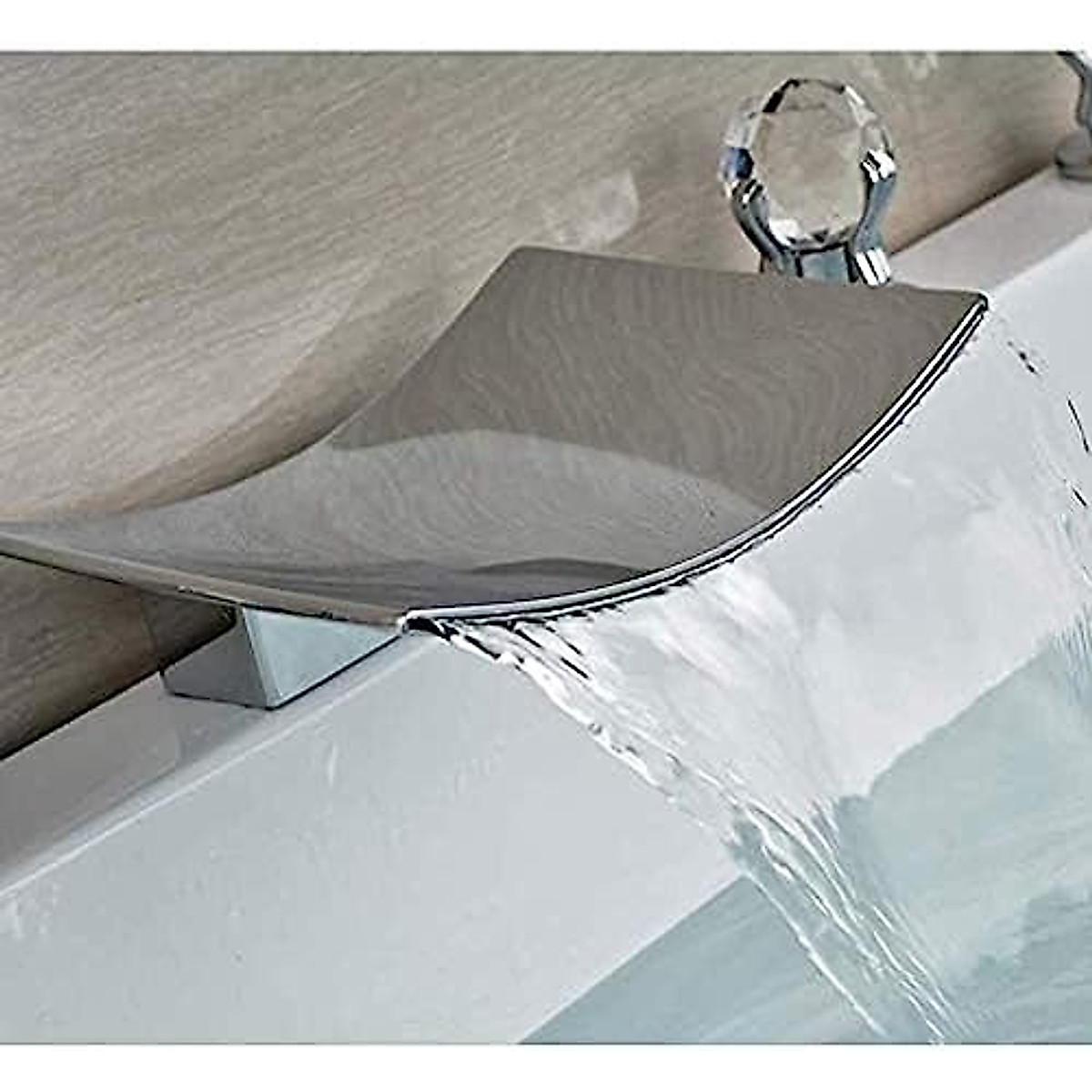 Kitchen Taps Kitchen Tap Faucet Deck Mounted Polish 5 Piece Bathtub Faucet with Handheld Shower Mixer Tap