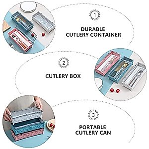 Flatware Storage Case Tableware Cutlery Container Silverware Flatware Chest with Lid European Style Chopsticks Spoons Boxes for Kitchen Storage