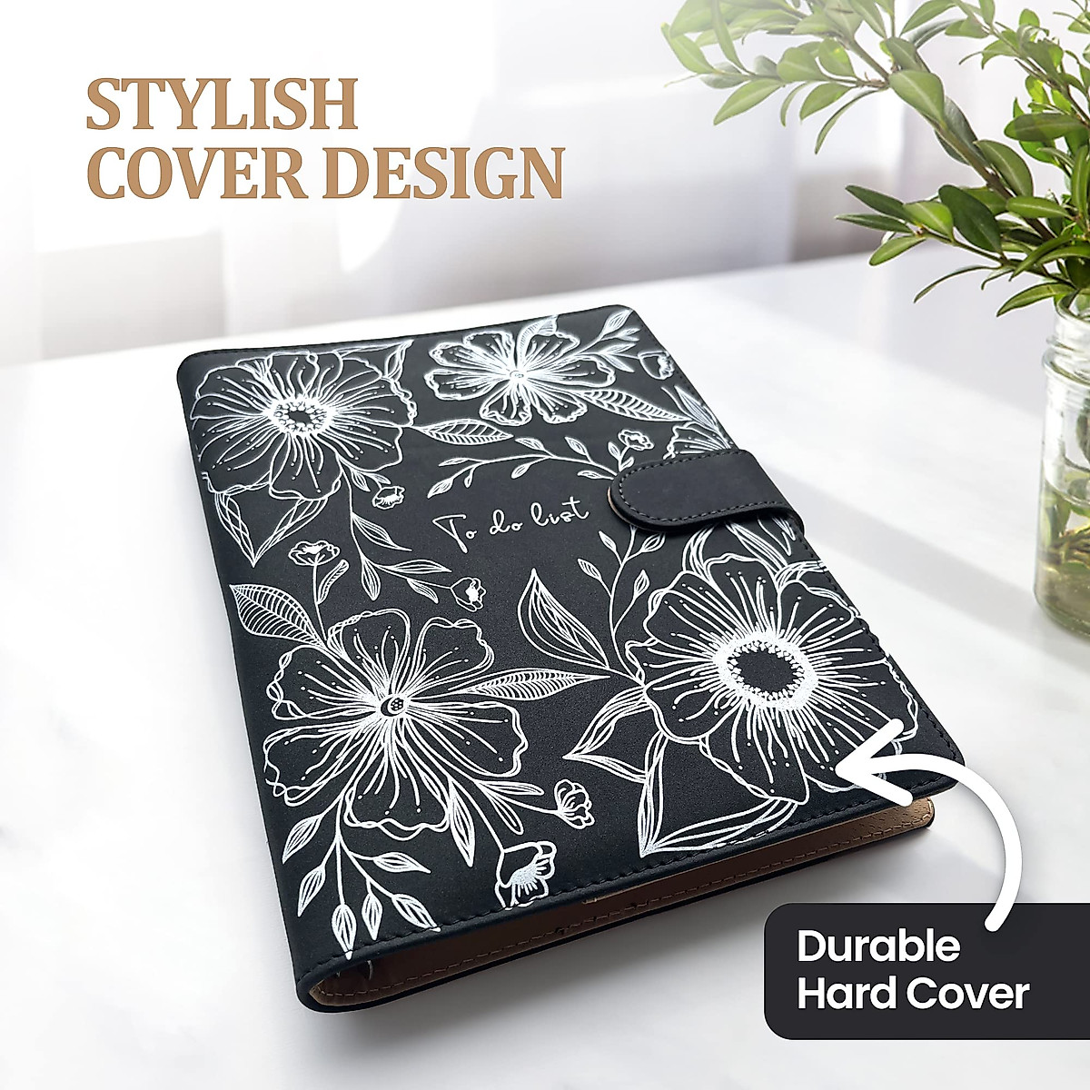 To Do List Notebook, To Do List Notepad, To Do Dotebook, Includes An Organizer For Cards, Documents, Brochures, Invoices And Photos, 3 Pages Of Stickers And A Pen