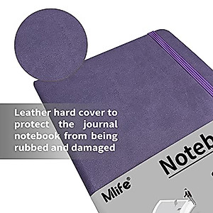 Mlife A5 Lined Journal Notebook, College Ruled Notebook, 196 Pages, 5.75 * 8.38 inches, Hardcover Notebook for Work, Journals for Writing (1Pack Purple)