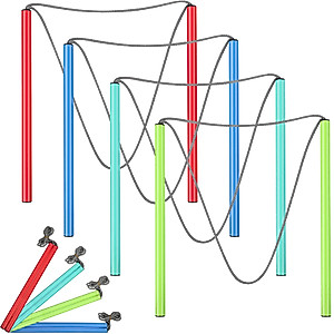 FairySandy 8 Pieces Giant Bubble Wands Big Bubble Wands for Kids Outdoors Bubble Toy for Birthday, Outdoor Activities, Party Favors, Giant Bubble Solution Not Included (Multicolor)