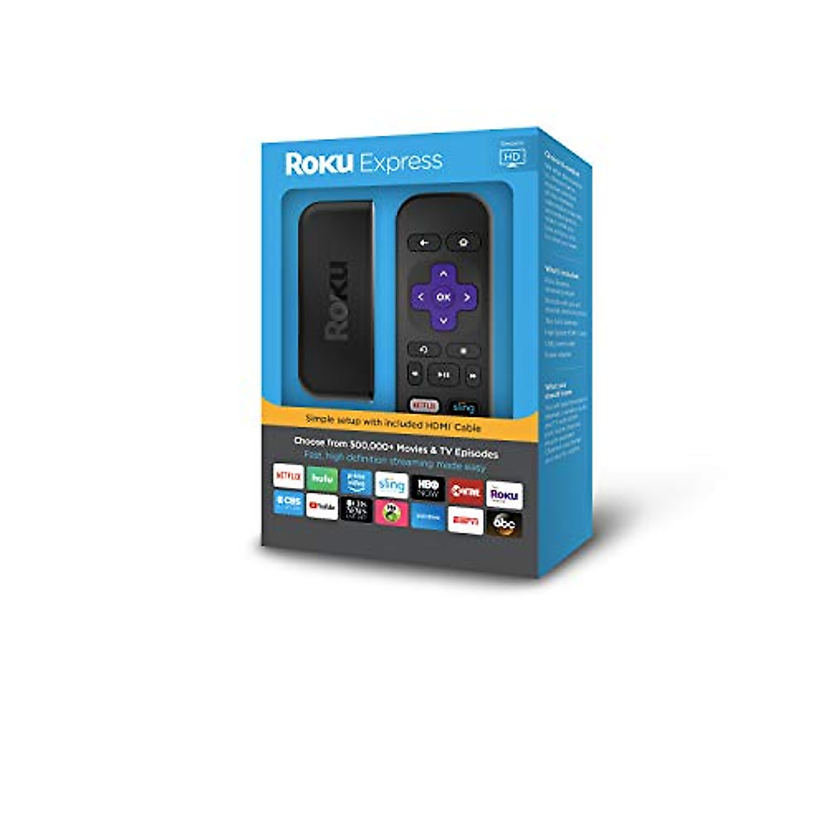 Roku Express | Easy High Definition (HD) Streaming Media Player (2018)