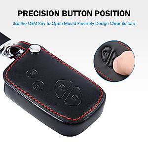 Partol Key Fob Case for Lexus Leather Keyless Entry Remote Control Key Fob Cover Case Replacement Fit Lexus ES300 ES330 ES350 RX350 RX300 IS300 IS250 GX470 GX460 lS460 GS300 GS400 GS350 NX GX