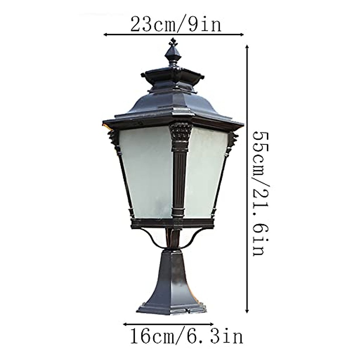 speesy Personalized Waterproof Courtyard Stigma Column Post Light Fixture,Outdoor Garden Lawn Pillar Lamp,Die-cast Aluminum E27/E26 Post Lamps, Villa Gate Hotel Pool Column Lamp