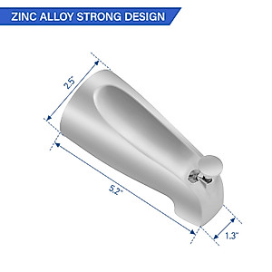 Solimeta Diverter Tub Spout, Bath Tub Spout with Diverter 5/8" Slip Fit Connection, Chrome