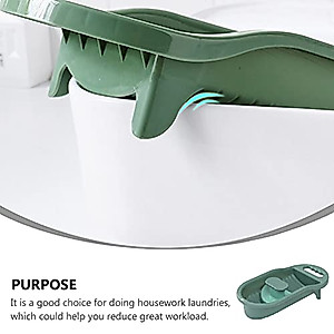 DOITOOL Washboard for Hand Washing Clothes Mini Washboard Personal Laundry Washboard Portable Socks Clothing Scrubbing Board Manual Clothes Handle Washboard 35x18cm