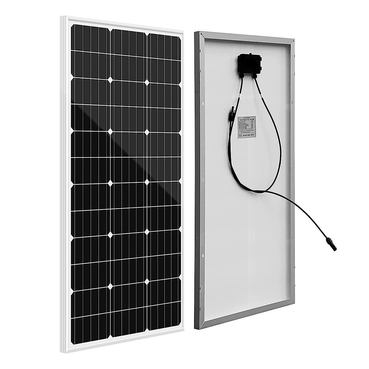 300W Solar Panel Wind Turbine Generator Kit: 100W 12V Wind Turbine + 100W Monocrystalline Solar Panel + Charge Controller + Z Brackets Mount + Cable Connections for Home Cabin Shed Boat RV