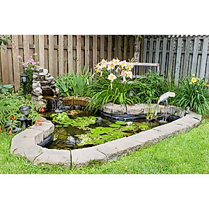 KLEWEE Pond Liner, 4 x 7ft 20 Mil Small Pond Liners, Black Heavy LDPE Duty Pond Liners for Outdoor Ponds, Waterfall, Stream, Fountains