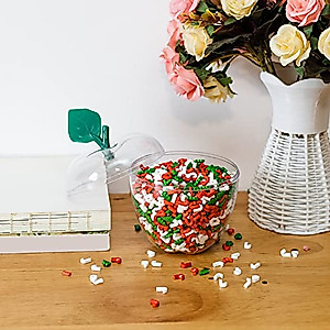 HANZE Large Apple Container, Apple Shaped Candy Toy Gift Filling Containers Jar for Party Wedding Christmas Decorations Party Supplies Favors - Clear