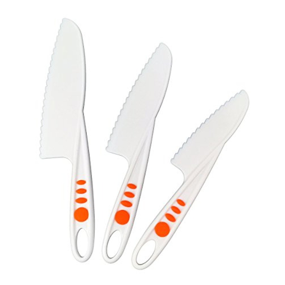 Curious Chef 3 Piece Nylon Knife Set-Orange
