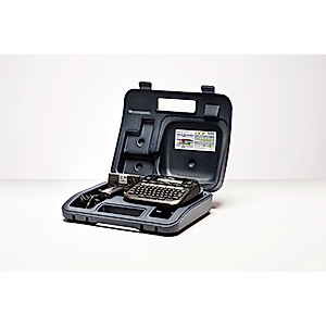Brother PT-D210VP Label Maker, P-Touch Label Printer, Desktop, QWERTY Keyboard, Up to 12mm Labels, Includes Carry Case/AC Adapter/12mm Black on White Tape Cassette, UK Plug