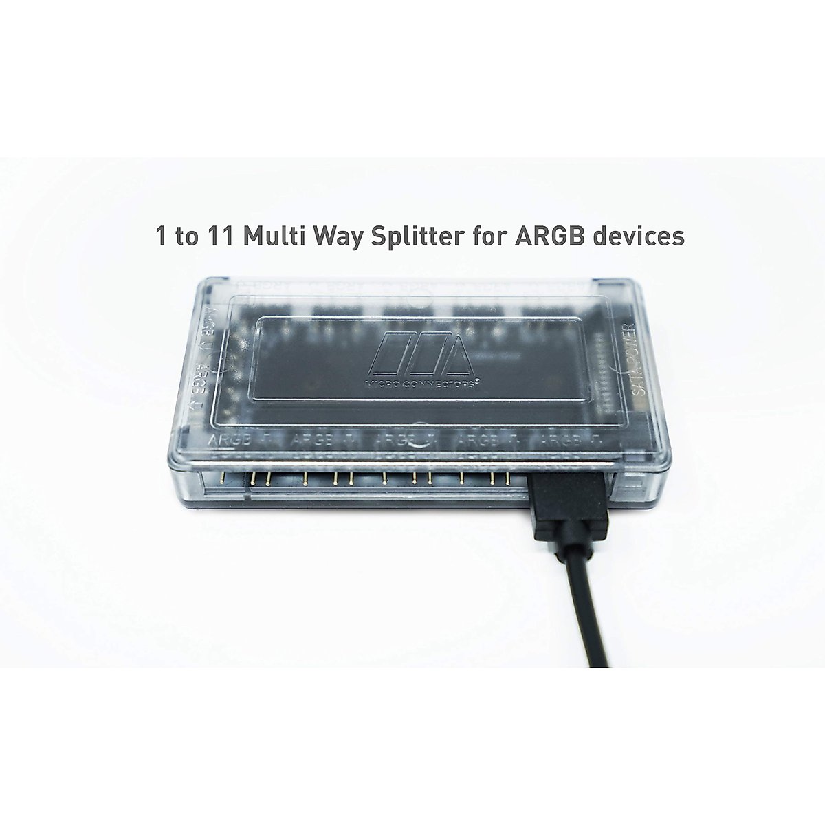 MICRO CONNECTORS 11-Port ARGB Splitter Hub for Fan and Light (S08-12ARGB)