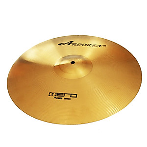 Arborea Brilliant Finish 14" Crash Cymbal Bright Sound Drum Practice Cymbal for Drum Set
