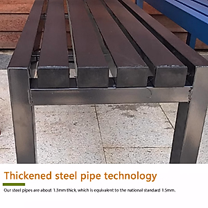 Backless Outdoor Garden Bench ,metal bench outdoor ,metal outdoor bench ,black outdoor bench ,outdoor patio bench ,metal patio furniture ,metal outdoor furniture ,Black, for Garden, Porch and Park ( C