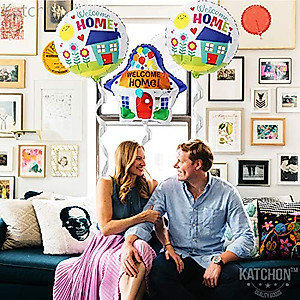 Welcome Home Balloons with House Shaped Balloons - Welcome Home Decorations | Welcome Home Party Decorations | House Warming Balloons | Welcome Home Balloons Decorations | Back To School Decorations