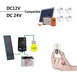 LDCHIUEN 12 Volt Low Voltage LED Light Bulbs - Soft Warm 2700K 1W (Only for 12V -24V DC/AC)- 15W Equivalent E26 Edison Base Small Globe Bulb for RV, Landscape Lights, 6PCS