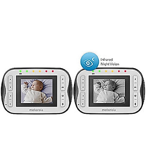 Motorola Digital Video Baby Monitor MBP41S with Video 2.8 Inch Color Screen, Infrared Night Vision, with Camera Pan, Tilt, and Zoom … (2.8" Screen - One Camera)