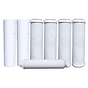 CFS – 7 Pack Replacement Annual Pack Water Filter Kit Includes Carbon Block, Polypropylene Sediment, & Inline Cartridges Compatible with WPRL-58, WP500024, 500024 Models – Removes Bad Taste & Odor