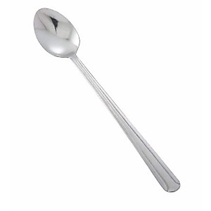 Winco 12-Piece Dominion Iced Teaspoon Set, 18-0 Stainless Steel,Silver