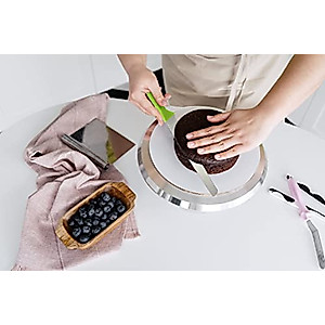 meizhouer 10Inch/12Inch Stainless Steel Cake Knife Plastic Handle Baking Pastry Spatulas Serrated Bread Knife Kitchen Baking Tool (12 inch)