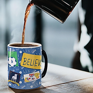 Morphing Mugs Ted Lasso – I Believe in Believe – TV Show Graphics and Icons – One 11 oz Color Changing Ceramic Mug – Image Revealed When HOT Liquid Is Added!