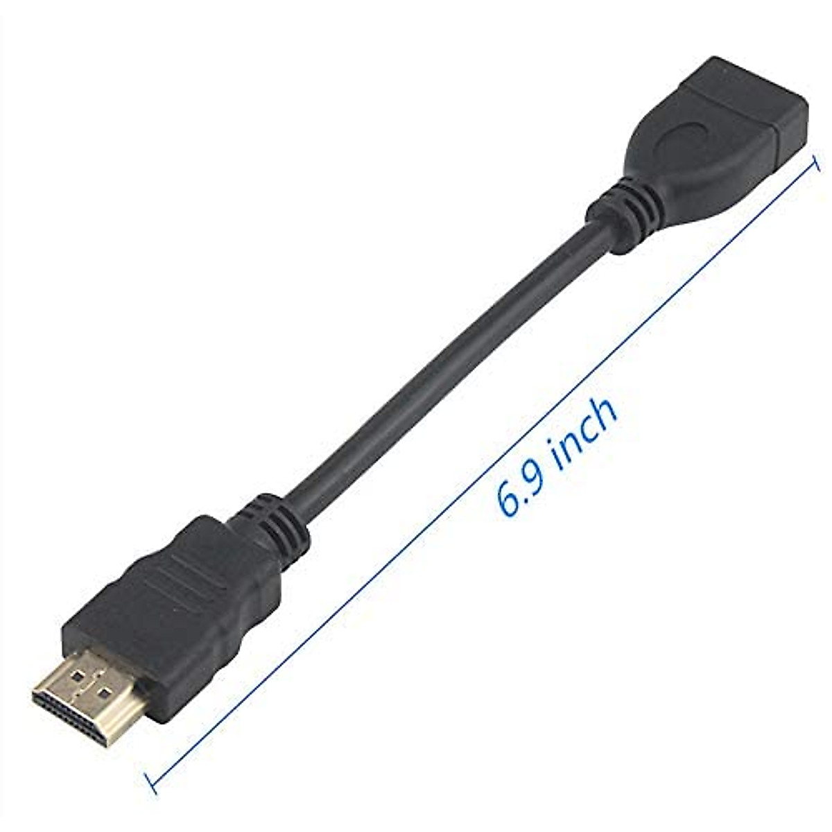 MYUANGO HDMI Male to Female Extender Cable Short HDMI Extender Convenient for Fire TV Stick, Google Chrome Cast, Roku Stick, HDTV, Laptop and PC