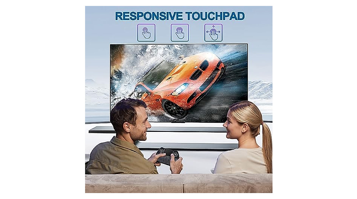 EASYTONE Mini Wireless Keyboard & Touchpad - Backlit, Rechargeable ...