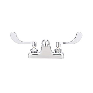 Zurn Z81104-XL AquaSpec 4" Centerset Faucet, 4" Integral Spout, 2.2 GPM Pressure-Compensating Aerator, 4" Wrist Blade Handles, Chrome