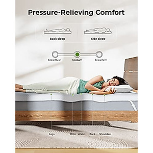 PERLECARE 3 Inch Queen Mattress Topper for Pressure Relief, Gel Memory Foam Mattress Topper for Cooling Sleep, Non-Slip Design with Removable Bamboo Cover, CertiPUR-US Certified, 10 Years Warranty