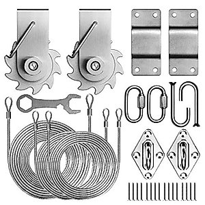 ColourTree Tensioning Ratchet Winch Square/Rectangle Sun Shade Sail Canopy Cable Wire Rope Installation Kit