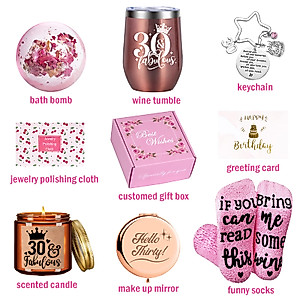 AYGE 30th Birthday Gifts for Her, 30 Years Old Birthday Gift for Women, Fabulous Funny Happy Birthday Gift Set for Best Friend,Teacher, Wife, Sister, Coworker or Partner