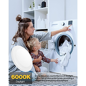 Sunco Lighting 16 Pack 5/6 LED Canless Recessed Disk Lights Ceiling Light Fixture 6000K Daylight Deluxe 15W=100W 1050LM Dimmable Low Profile Flush Mount Surface Mount - RoHS