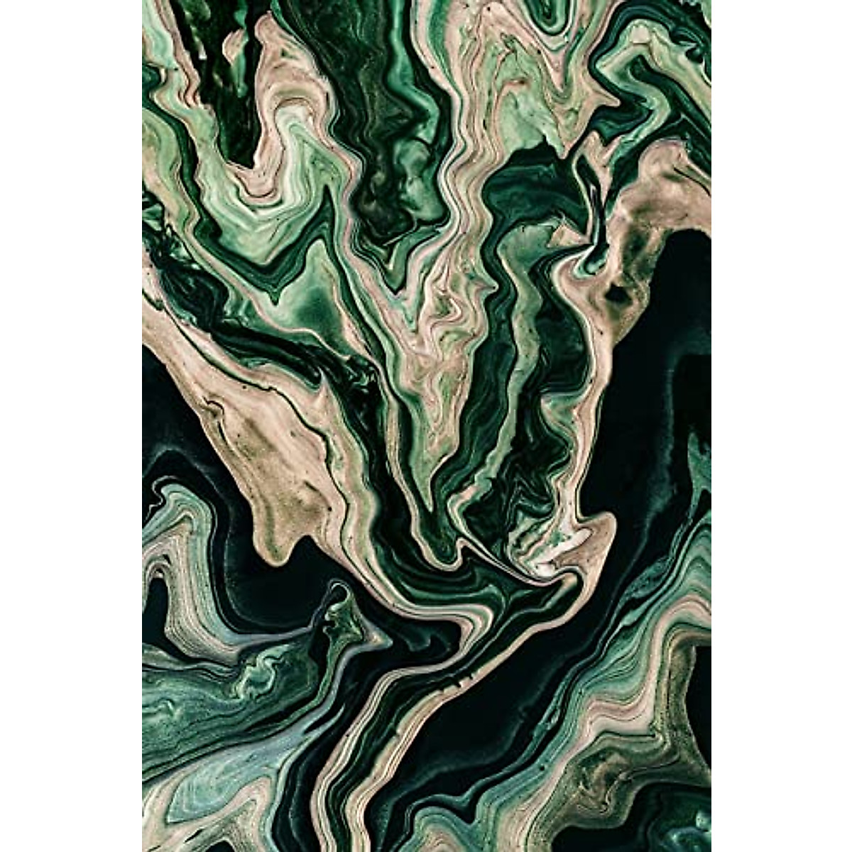 Green Black Beige Marble Swirl Modern Abstract Area Rug for Living Room Bedroom Luxury Aesthetic Dining Room Carpet No-Slip Indoor Office Floor Rug Kitchen Laundry Rug 4x6