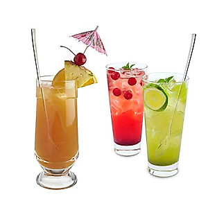 IMEEA Iced Tea Spoons Long Handled 18/10 Stainless Steel Stirring Spoon 9-Inch Bar Spoon Cocktail Mixing Spoon, Set of 6