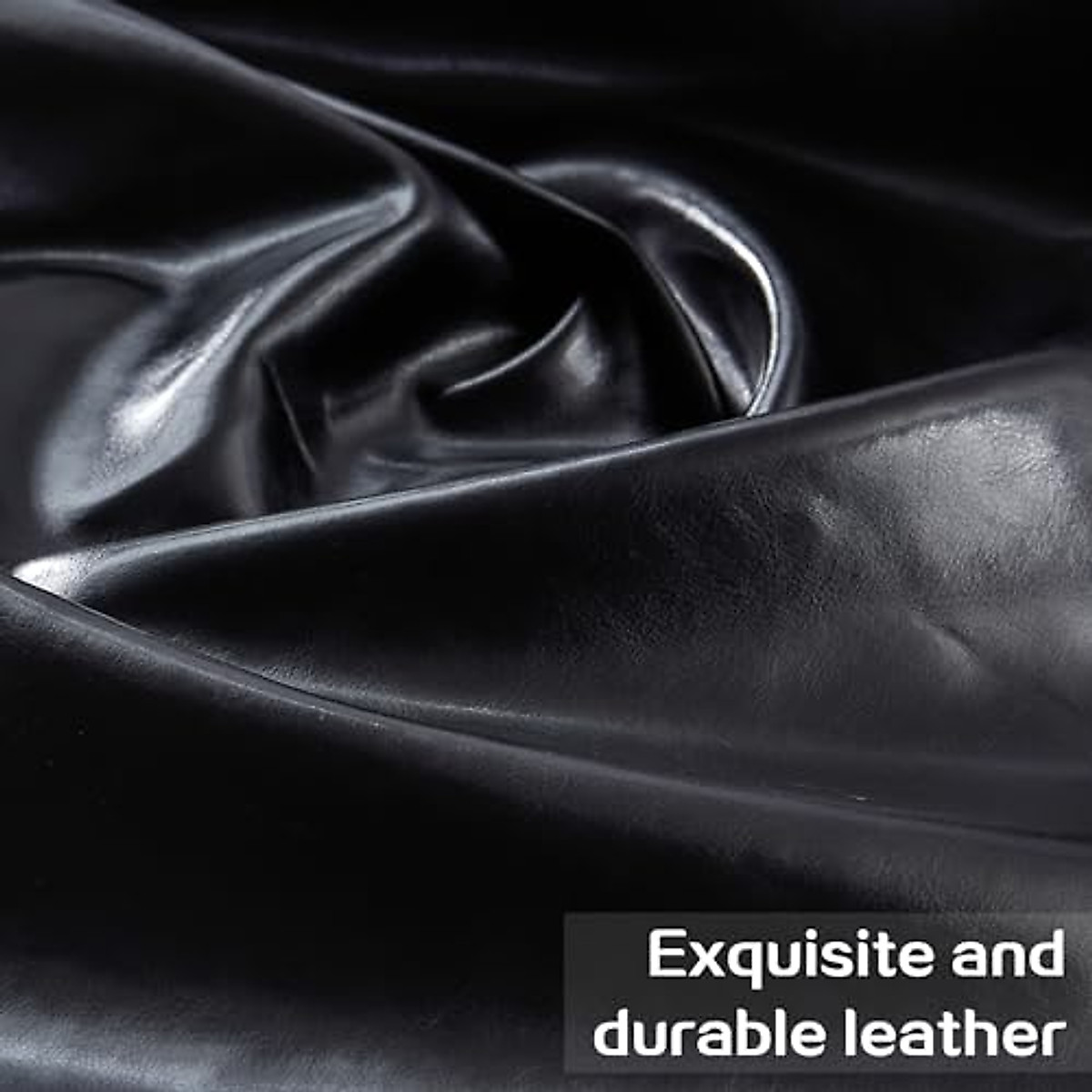 WILLOVE 80'' Faux Leather Sofa, 3 Seater Leather Couch with Cozy Wide Seats, Mid-Century Modern Loveseat Couch for Living Room Furniture with Padded Cushions, Black