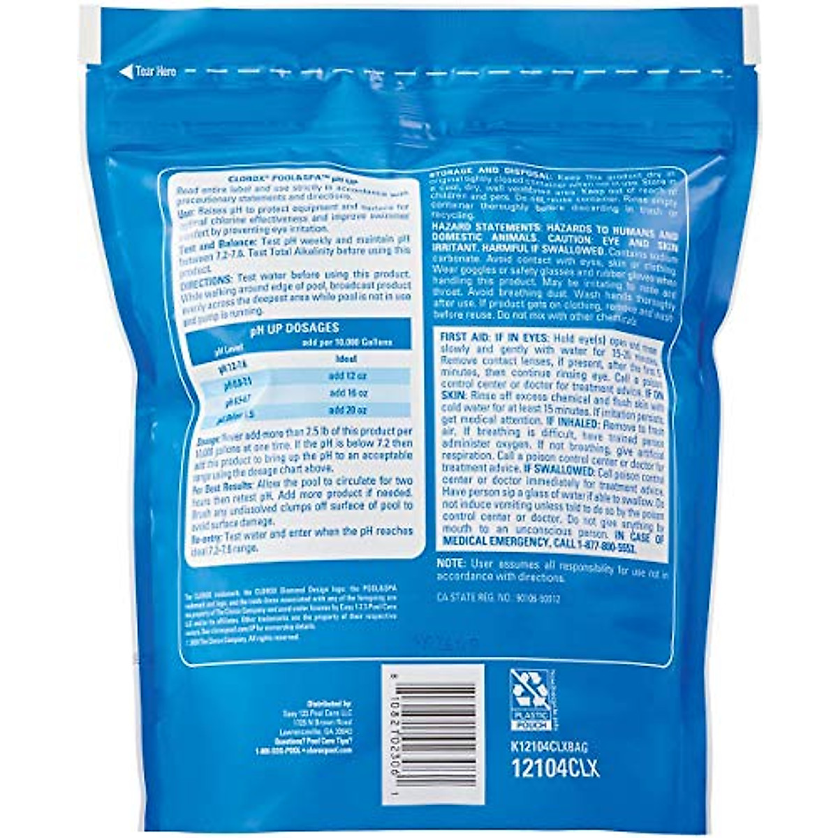 Clorox Pool&Spa 12104CLX pH Up, 4 lb