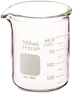Pyrex 1003-250CN Heavy Duty Griffin 1003 250mL Beaker Double Scale Grad, Glass