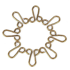 Sheens 10Set 28MM/1.1in Covered Hook & Eye Closures for Bra and Clothing Over Coat Underwear(Bronze)