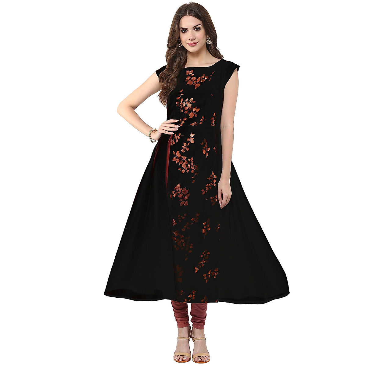 Janasya Indian Women's Tunic Tops Crepe Kurti for Women