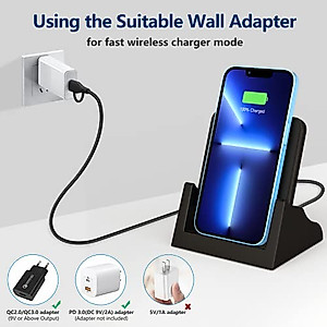 COO Wireless Charger 15W Max Fast Wireless Charging Stand, Wireless Phone Charger for iPhone 14/13/12/11/X/XS Max/XR/8, Samsung Galaxy S22/S21/S20/S10/S9/S8/Note 20/10/9 Wireless Charging Pad