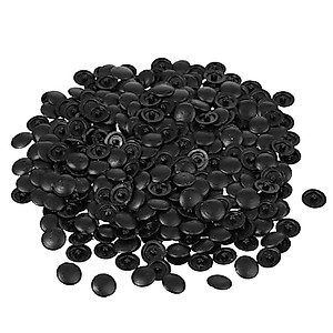 300Pcs Screw Covers Caps,Self Tapping Plastic Screw Caps,Snap-on Caps for Cross Screw Decorative Caps,Black (Without Screws)