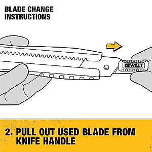 DEWALT Utility Knife, Heavy Duty Cutter with Snap-Off Blade, 18mm (DWHT10038)