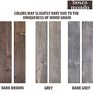 BoscoMondo 60 Inch Fireplace Mantel - Solid Rustic Wood - Wall Mounted Floating Farmhouse Shelf - with Invisible Heavy Duty Metal Bracket (60", Grey)