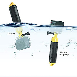Waterproof Floating Hand Grip Monopod for GoPro Hero 1 2 3 3+ 4 5 6 7 8 9 Session 2018 Action Camera, and and AKASO EK5000 EK7000/SJCAM SJ4000 SJ5000