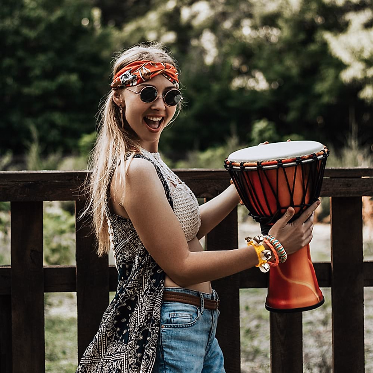 HUIANER Wrist Bells Hand Bells Percussion Instruments Jingle Bells Musical Instruments Musical Rhythm Toys, 8pcs