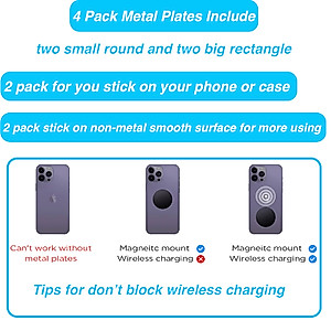 ARMOLABX Dual Magnetic Phone Mount Holder, [Upgraded Super Magnets] Gym Magnetic Phone Holder, [Pocket Size] Double Sided Magnetic Phone Holder for Gym Compatible with All Smartphones