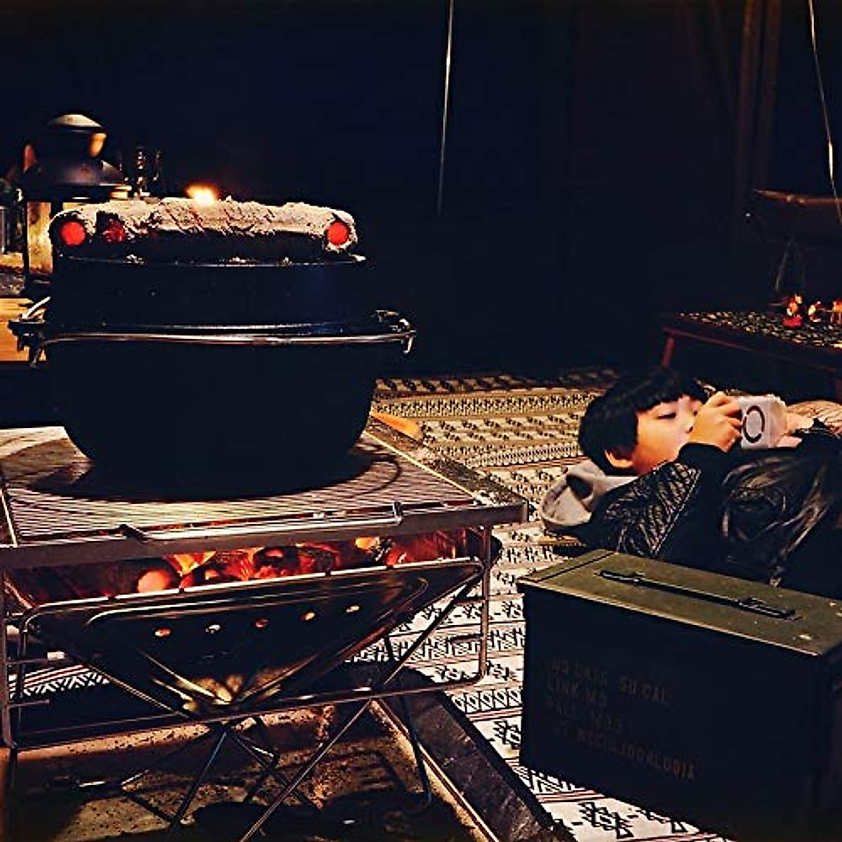 Campingmoon BBQ Grill Fire Pit Foldable Stainless Steel - Large MT-045