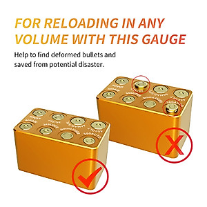 Ludex Ammo Checkers Ammo Checker Cartridge Gauge for Reloading (ammo checkers, orange)