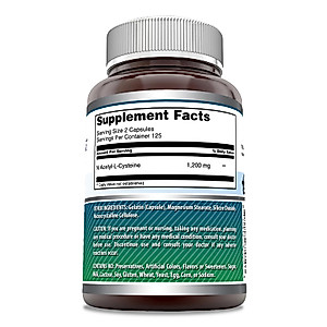 Amazing Formulas NAC (N-Acetyl-L-Cysteine) Supplement | 600 Mg per Serving | 250 Capsules | Non-GMO | Gluten Free | Made in USA