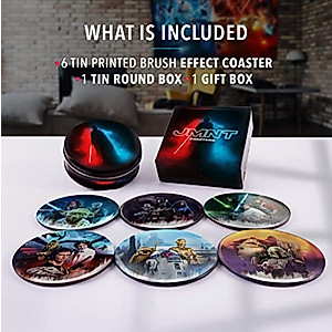 JUMANT Star Wars Coasters - Star Wars Merchandise - Star Wars Desk Accessories - Star Wars Office Supplies - Star Wars Home Decor - Star Wars Cup Holder - Star Wars Office Decor - Star Wars Desk Set
